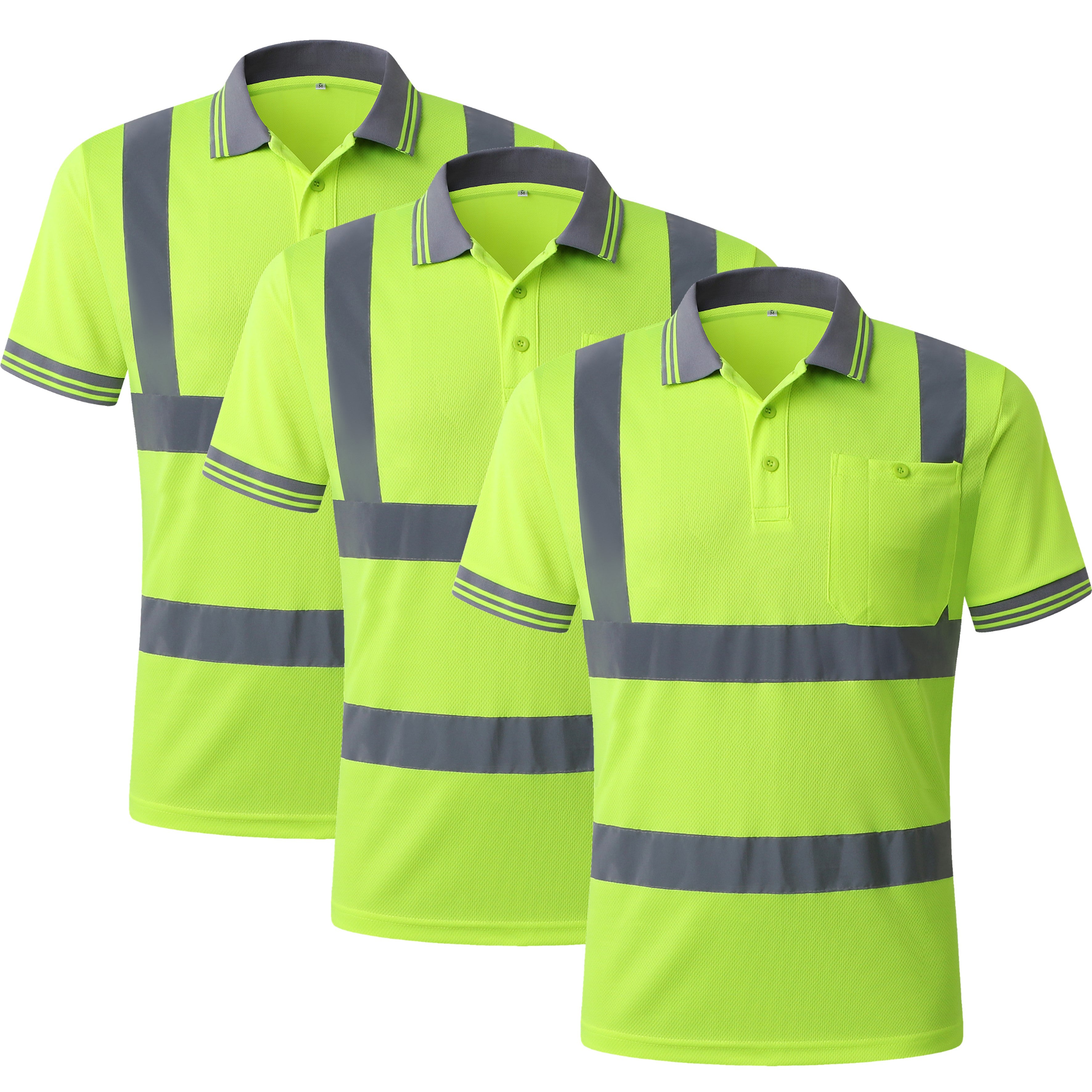JKSafety 3-Pack Hi-Vis Safety Polo Shirt